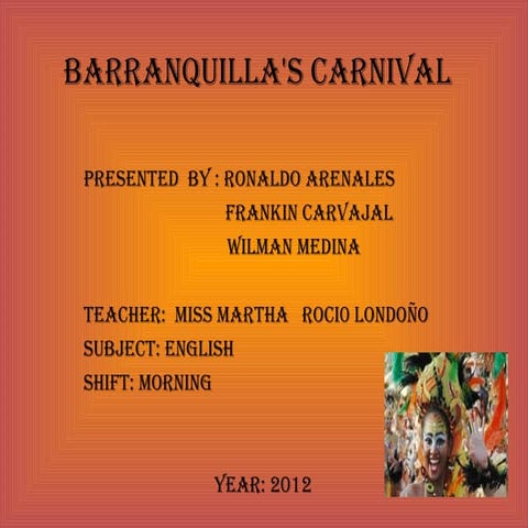 Barranquilla's carnival | PPTX