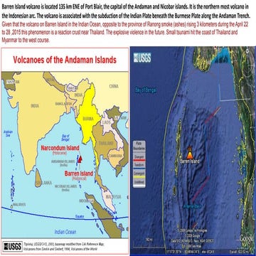 Barren Island Map Barren Island Andaman Sea Active Volcano India