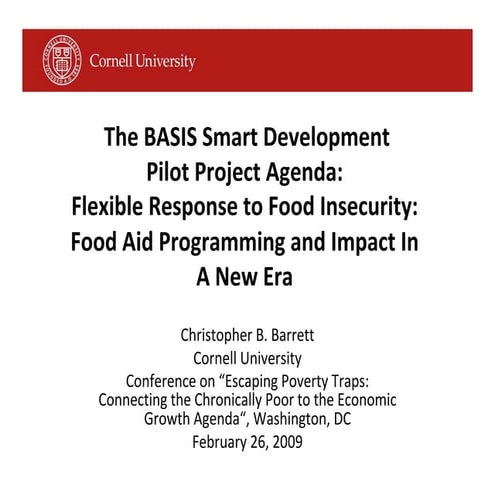 The BASIS Smart Development Pilot Project Agenda | PDF