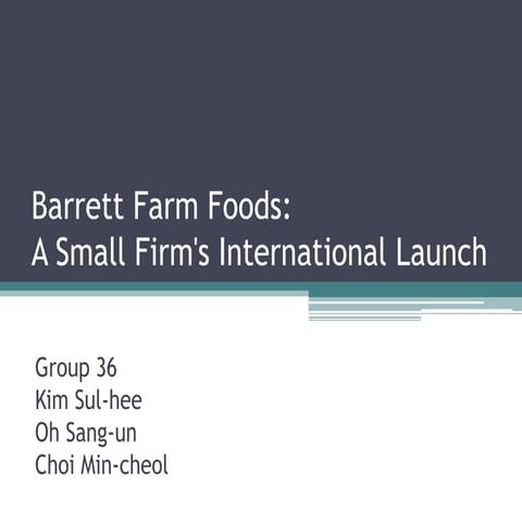 Barrett farm foods | PPT