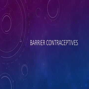 Barrier methods of contraception | PDF