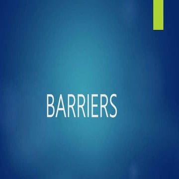 Barriers 1 | PPTX