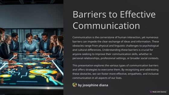 10 Barriers to Effective Communications. | PDF