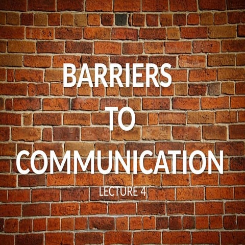 Barriers to communication | PPTX