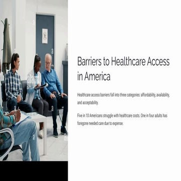 Barriers to Healthcare Access in America | PDF