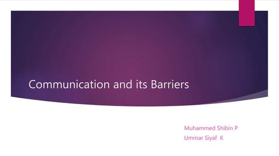Barriers And Breakdown Effective Communication | PPT | Web Conferencing | Computer Software and ...