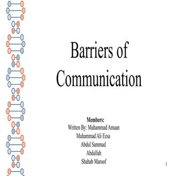 Chapter 4 barriers to communication | PDF