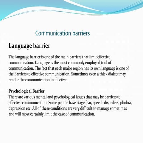 Barriers To The Creation Of Effective Communication Own 9 Ways To