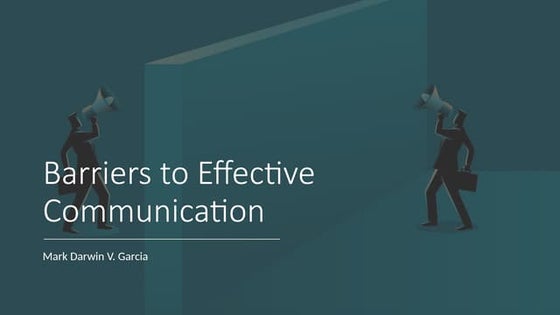 What are the barriers of communication ? | PPT