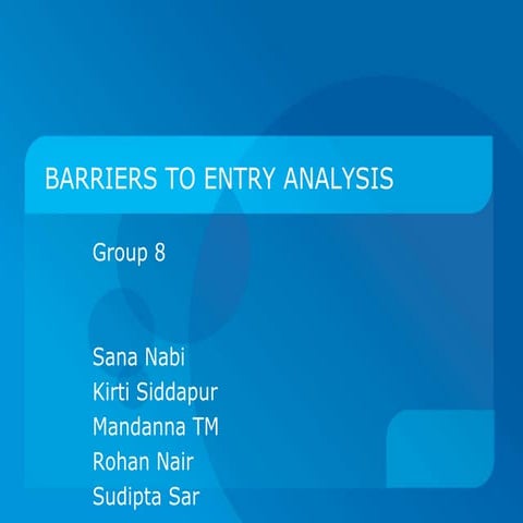 Barriers To Entry | PPTX