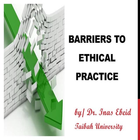 Barriers to ethical practice | PDF