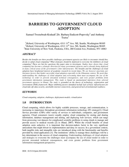 COVID-19 and the Level of Cloud Computing Adoption: A Study of Sri Lankan Information Technology ...