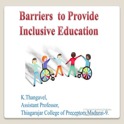 BARRIERS TO PROVIDE INCLUSIVE CHILDREN | PPT