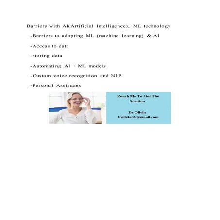 Barriers with AI(Artificial Intelligence), ML technology -Barri | DOCX