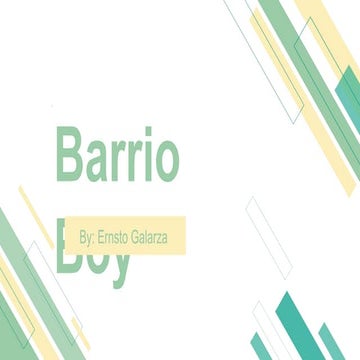Barrio Boy and risha's report with her m | PPTX