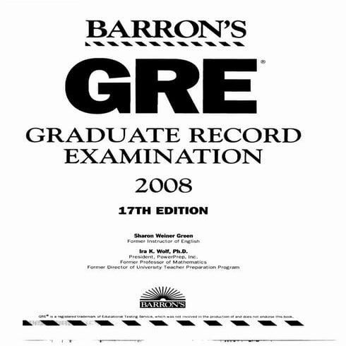 Barron's gre | PDF