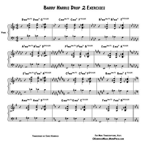 Barry harris drop 2 - Exercises | PDF