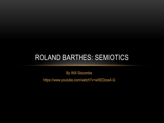 Barthes 5 Codes Theory | PPTX