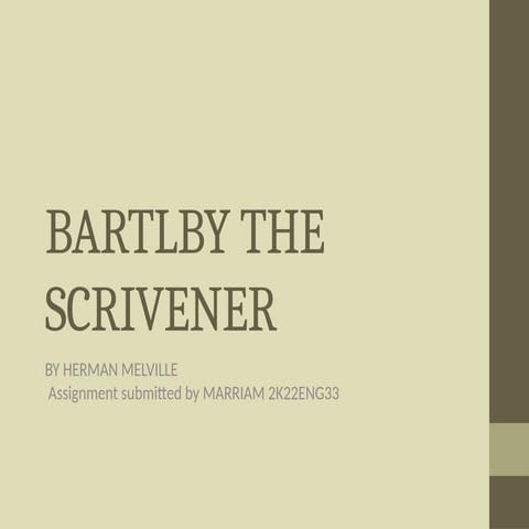 BARTLBY THE SCRIVENER TheStory of Wallstreet by Herman Melville story ...