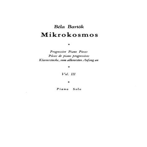 Bartok mikrokosmos vol.3 | PDF