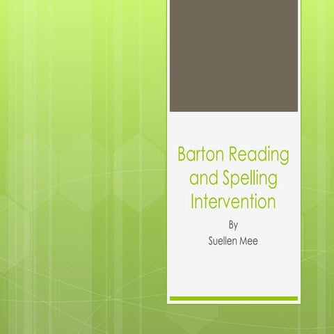 Barton reading and spelling powerpoint | PPTX