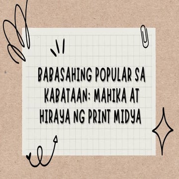 Basahing Popular sa kabataan- Mahika at Hiraya ng print midya.pdf