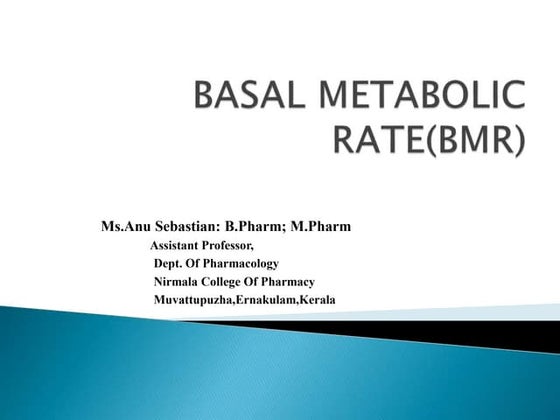 Basal metabolic rate(bmr)and nutrition | PDF | Endocrine and Metabolic ...