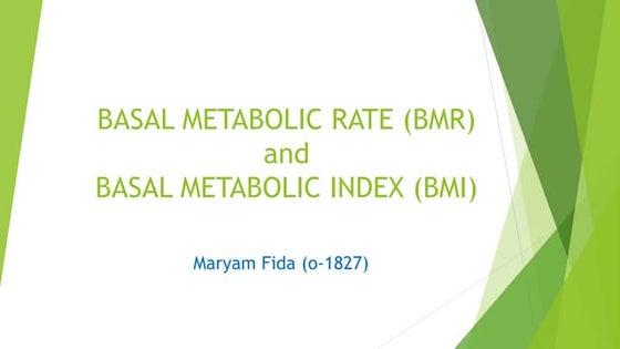 Basal metabolic rate | PPTX