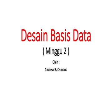 Desain Basis Data (2) | PPT
