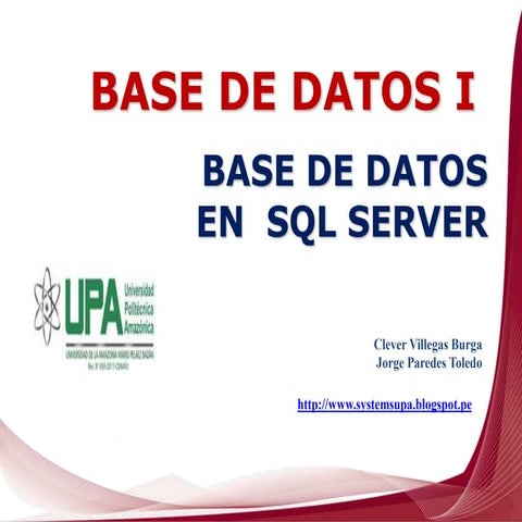Base de datos en microsoft sql server