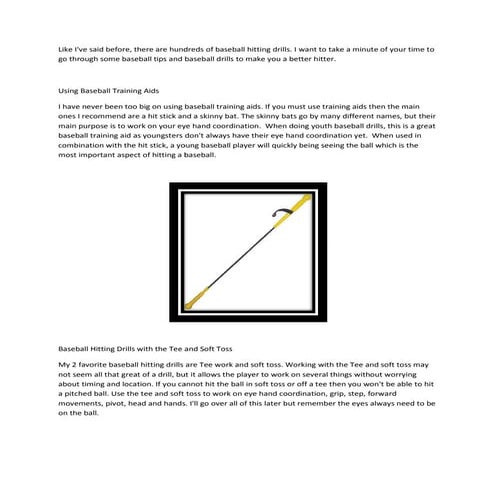 Baseball hitting-drills | PDF