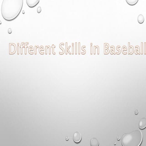 Baseball skills | PPTX