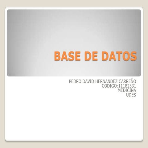 Base de datos | PPTX