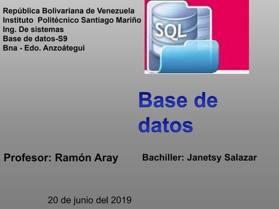 Bases de datos | PPT