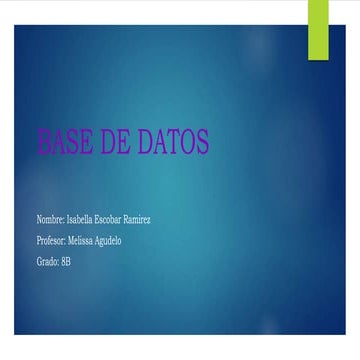 BASE DE DATOS | PPTX