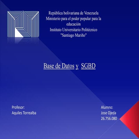 Base de datos y sgbd | PPTX