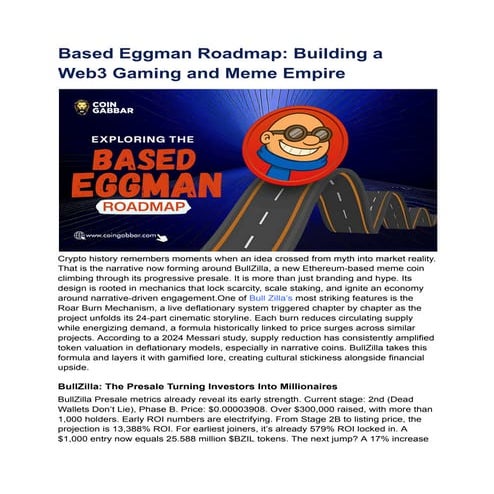 Based Eggman Roadmap_ Building a Web3 Gaming and Meme Empire.pdf