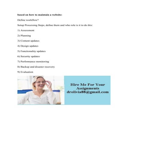 Based On How To Maintain A Website Define Workflow Setup Processipdf