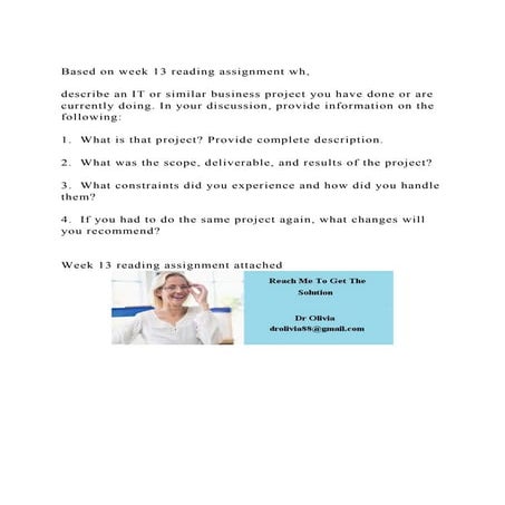 Based on week 13 reading assignment wh,describe an IT or simil.docx