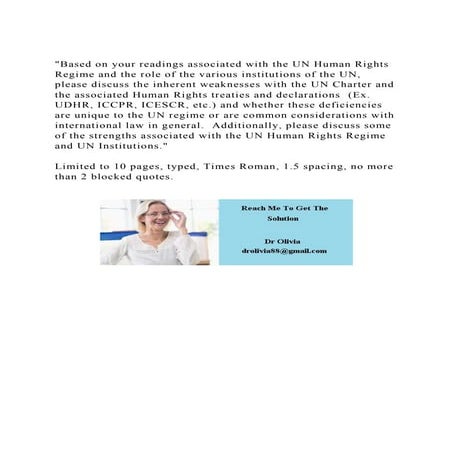 Based on your readings associated with the UN Human Rights Regime.docx