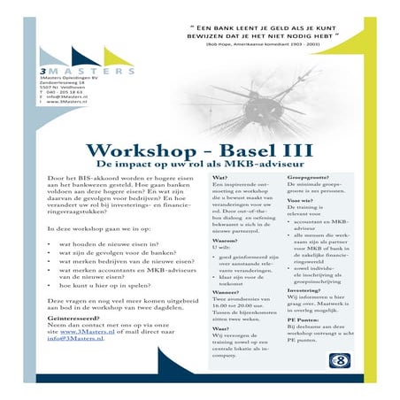 Workshop Basel III | PDF
