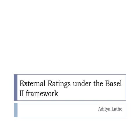 External Ratings - Basel II | PPT