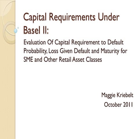 Basel II Risk Weighted Assets 2011 | PPT