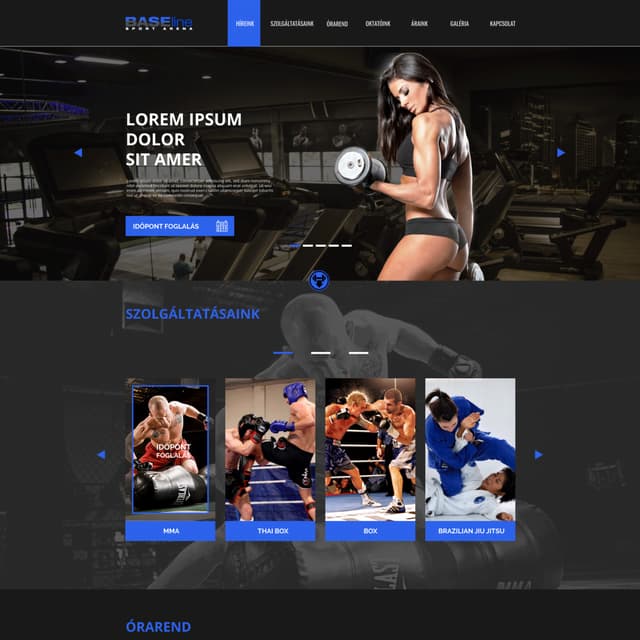 Base Line Sport Arena website design | PDF