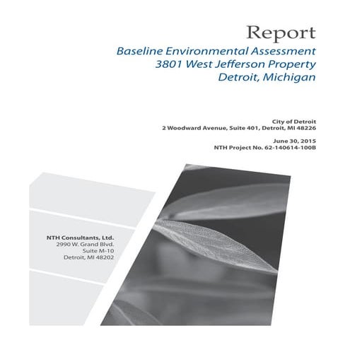 Baseline Environmental Assessment for Riverside Park | PDF ...