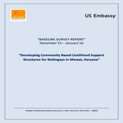 Baseline report us embassy project mewat v4 | DOCX