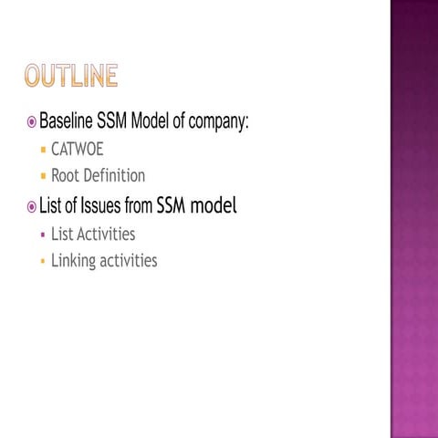 Baseline ssm model of company | PPT