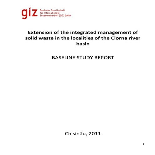 Baseline study report | DOC | Environmental Services Industry | Industries
