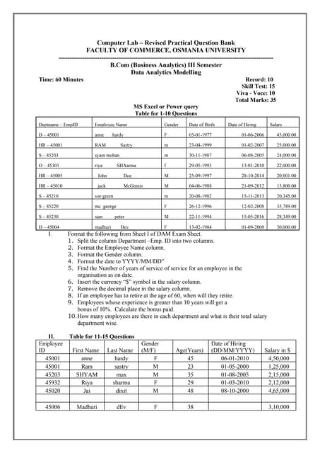 BUSINESS STATISTICS IMPORTANT QUESTIONS LIST | PDF | Business ...