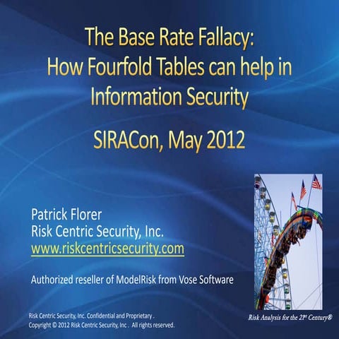 Base Rate Fallacy Sira Con 2012 05 | PPT